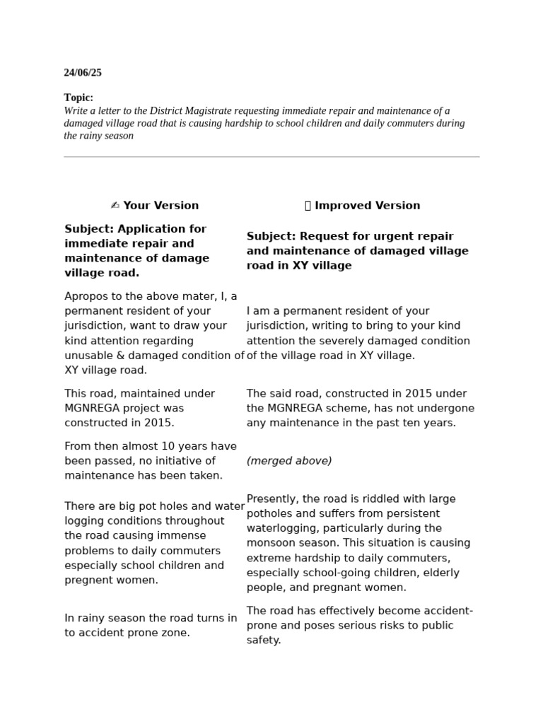 Translation Practice Sheet | PDF