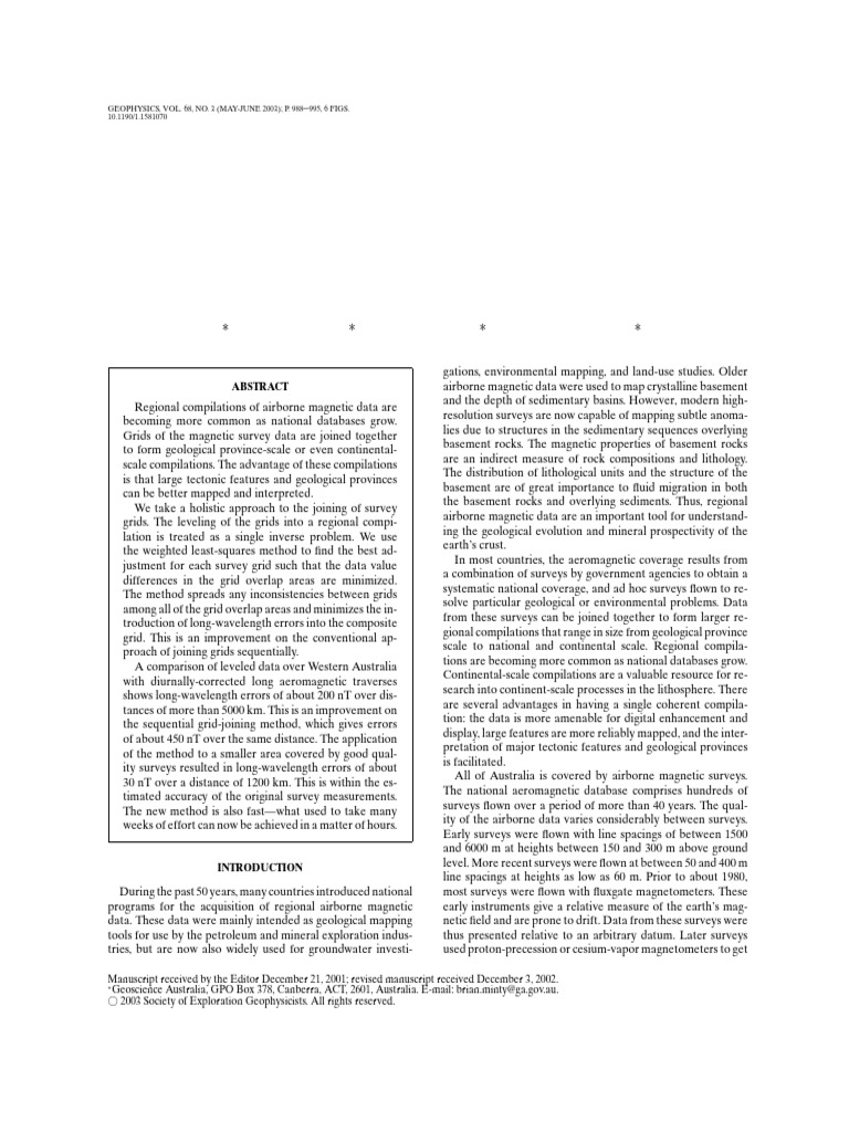 Airborne Magnetic Data Compilation | PDF | Surveying | Rock (Geology)