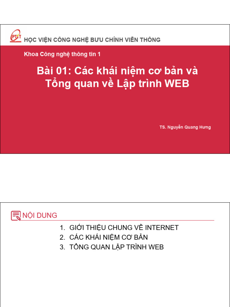 Bai 1. Khai Niem Co Ban-Tong Quan LtWeb | PDF