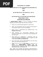 Papua New Guinea Statutory Declaration Form | PDF