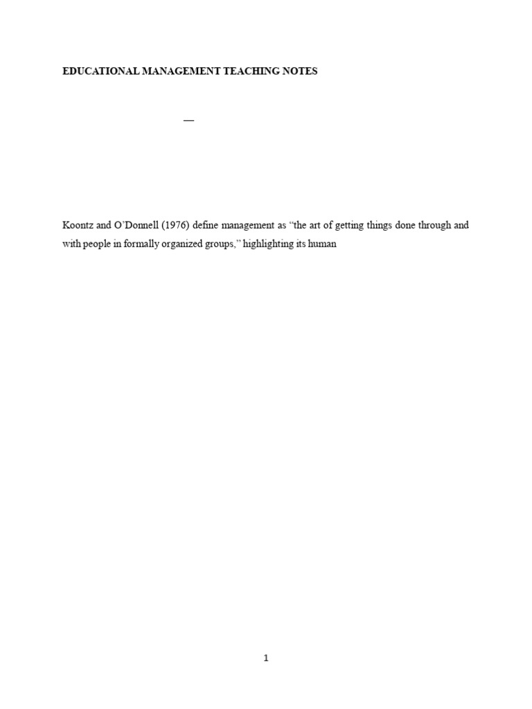 Educational Management Insights and Theories | PDF | Leadership ...