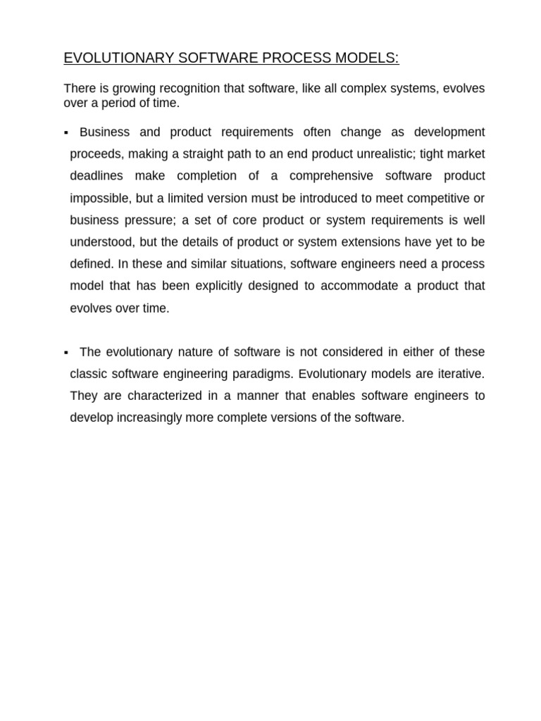 1.2.4.1 Evolutionary Software Process Models | PDF | Software ...