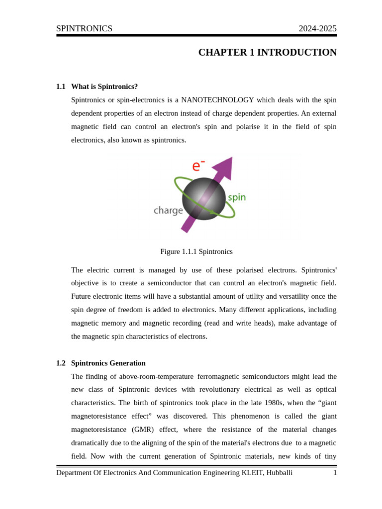 Understanding Spintronics: Basics & Devices | PDF | Spin (Physics ...
