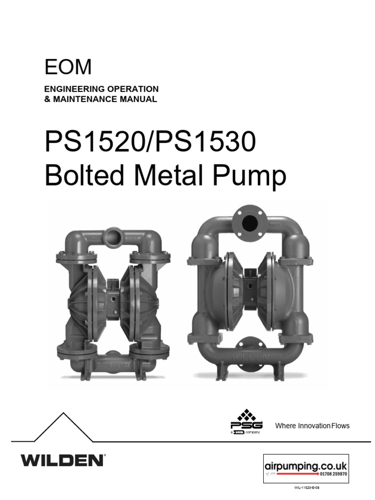 PS1520/1530 Pump Maintenance Manual | PDF | Pump | Valve