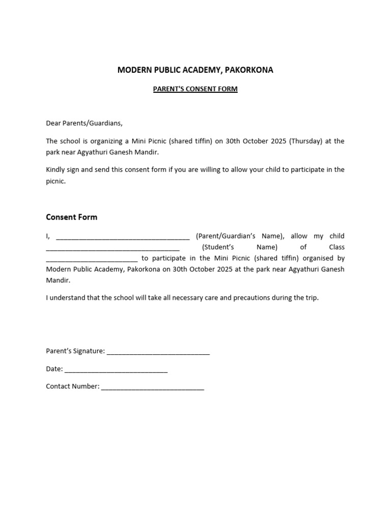 Consent Form Pdf