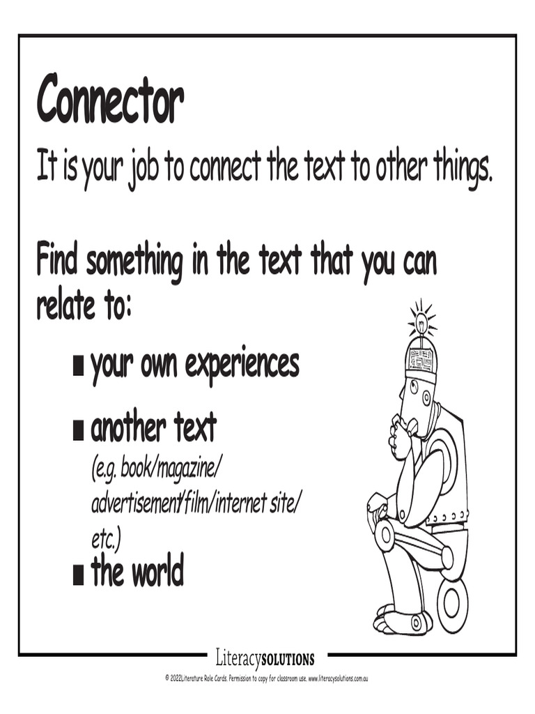 Literature Role Cards Connector | PDF