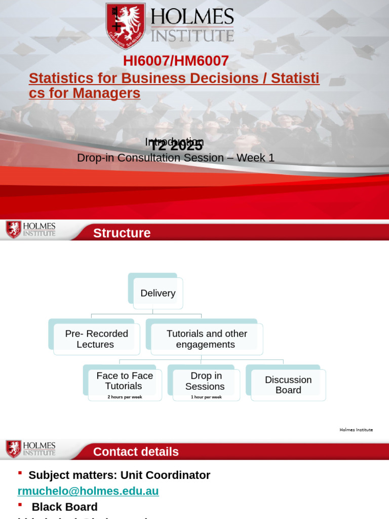 Introduction Week 1 Drop in Session | PDF | Statistics | Analysis Of ...