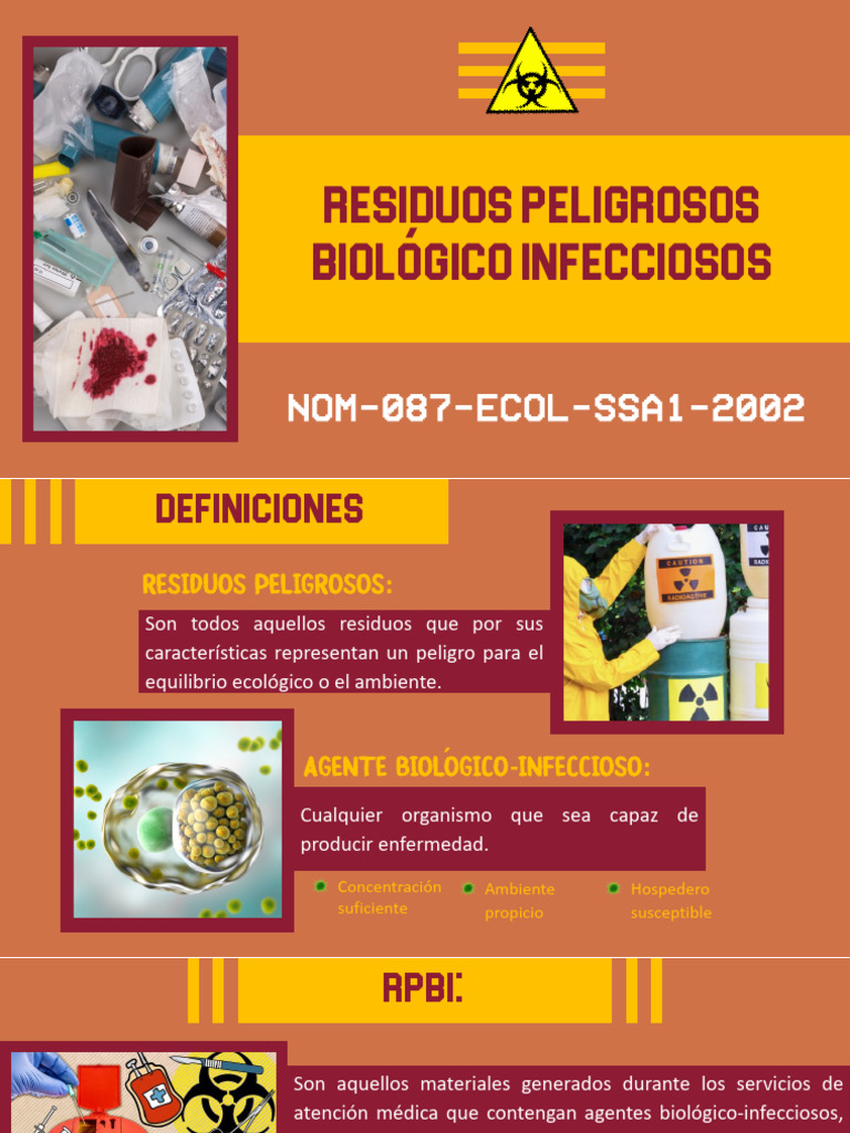 Nom 087 Ecol Ssa 2002 Manejo Del Rpbi | PDF | Residuos | Residuos ...
