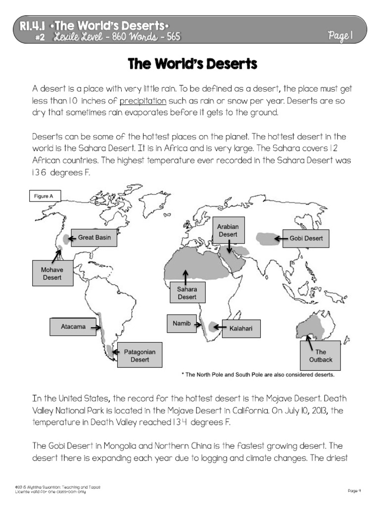 RI.4.1.2 The Worlds Deserts | PDF