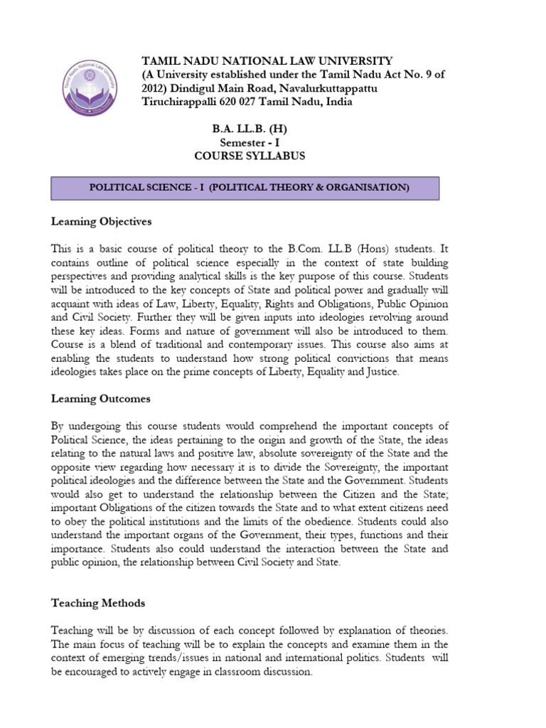 Political Science (Political Theory and Organizations) | PDF | Social ...