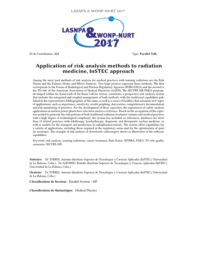 Application of Ra Methods To Rad Med Instec Approach 2017 | PDF ...