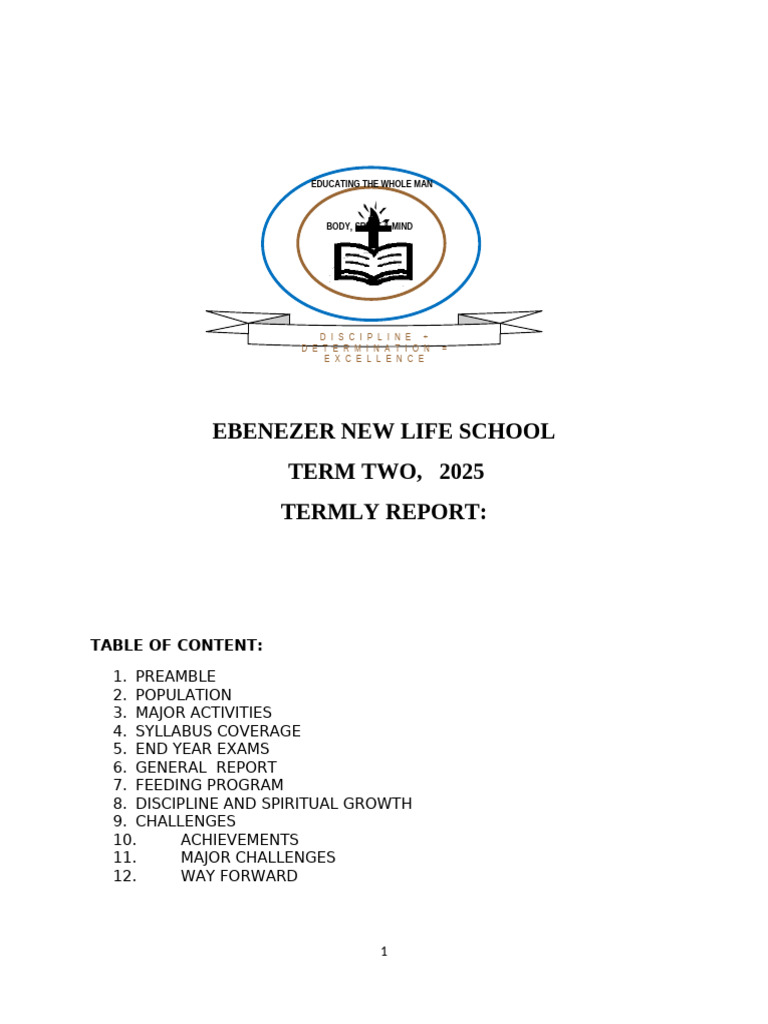 Termly Term 2 Report, 2025 | PDF
