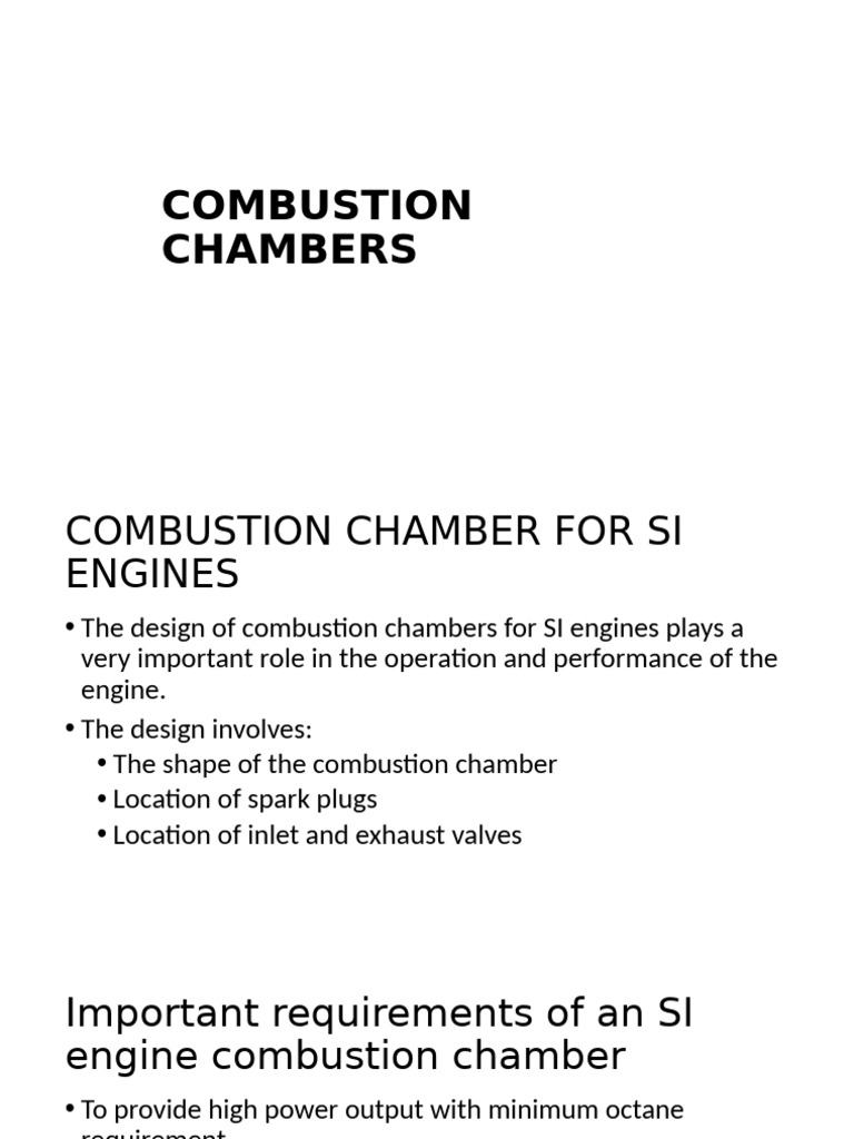 Combustion Chamber Designs for Engines | PDF | Diesel Engine | Fuel ...