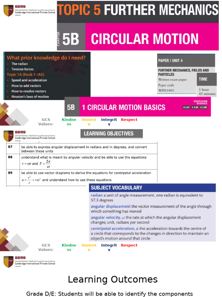 5B.1 Circular Motion Basics | PDF | Acceleration | Velocity
