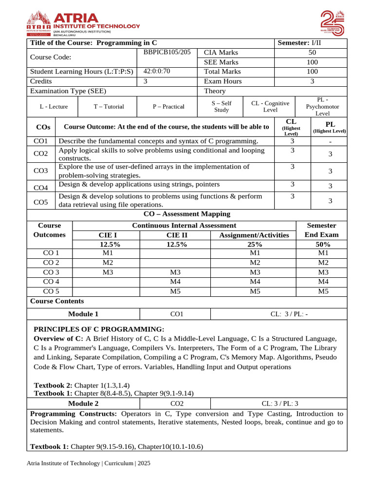C Programming Course Overview and Lab | PDF | Artificial Intelligence | Intelligence (AI ...