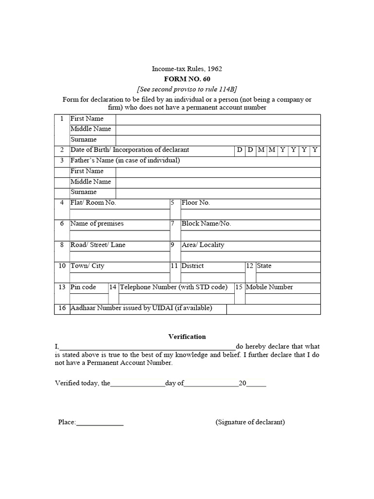 Form 60 | PDF