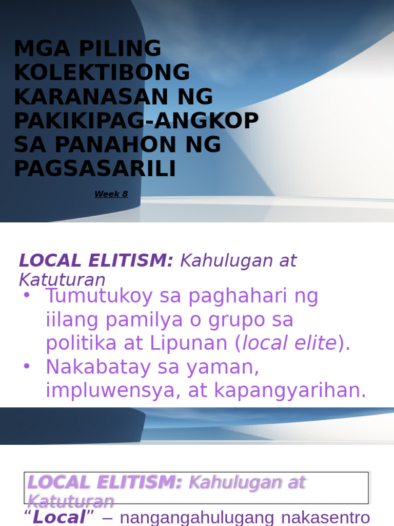 Local Elitism | PDF