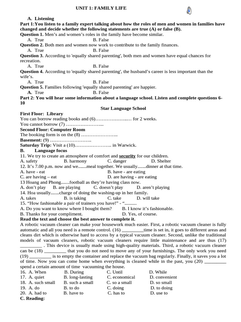 Changing Roles in Family Life | PDF | Sustainability | Climate Change