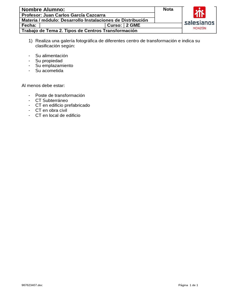 Mzn-r120 Dis Tema 2 Trabajo Tipos CT | PDF