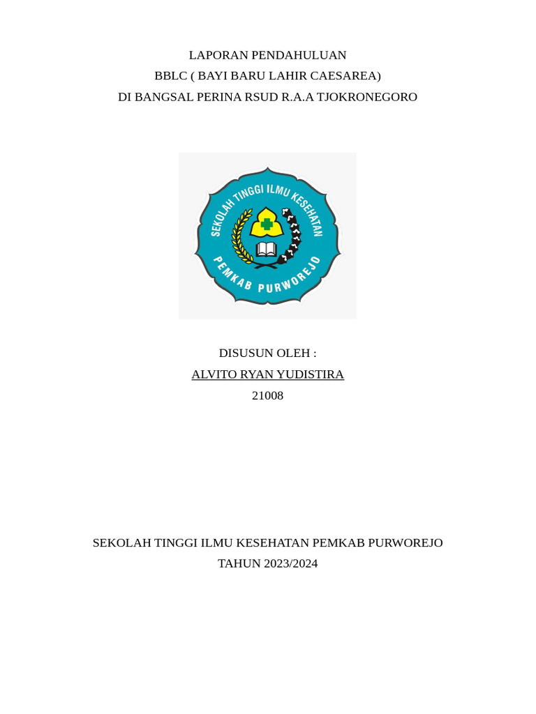 Pengantar BBLC di RSUD R.A.A Tjokronegoro | PDF