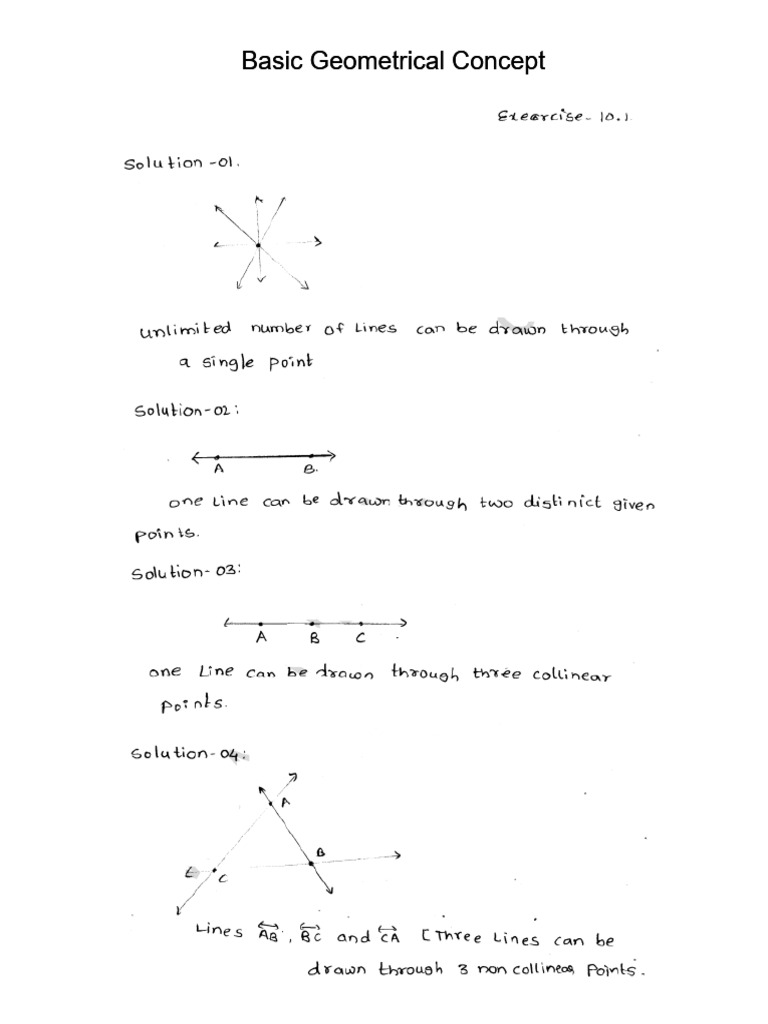 ML Aggarwal Maths Solutions Class 6 Chapter 10 Basic Geometrical ...