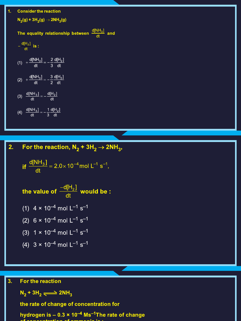 Chemical Kinetics Slide (Swapnil Sir) | PDF