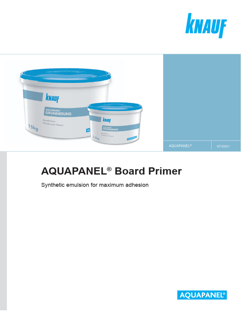 AQUAPANEL Board Primer Datasheet 0817 | PDF | Tile | Plaster