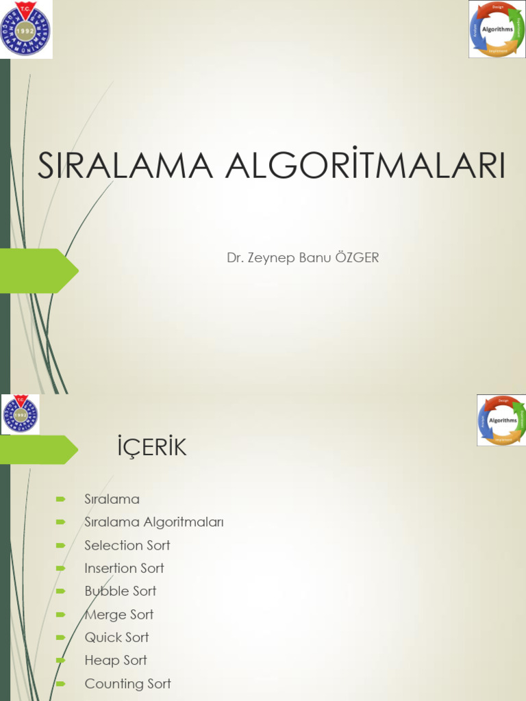 4-Siralama Algoritmalari | PDF