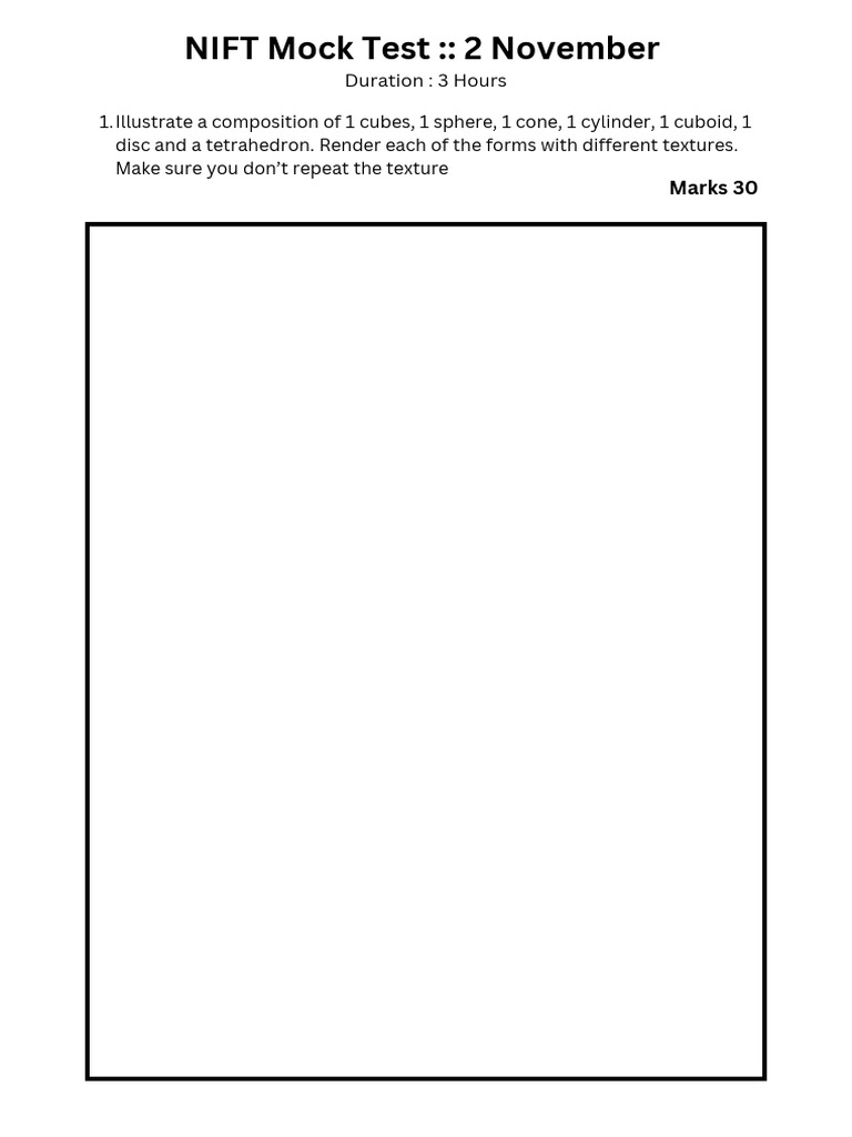 3D Design and Apparel Mock Test | PDF