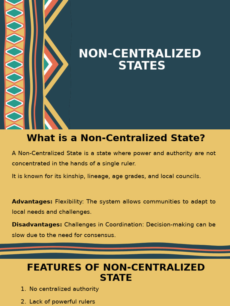 Non Centralized States Presentation JSS2 | PDF