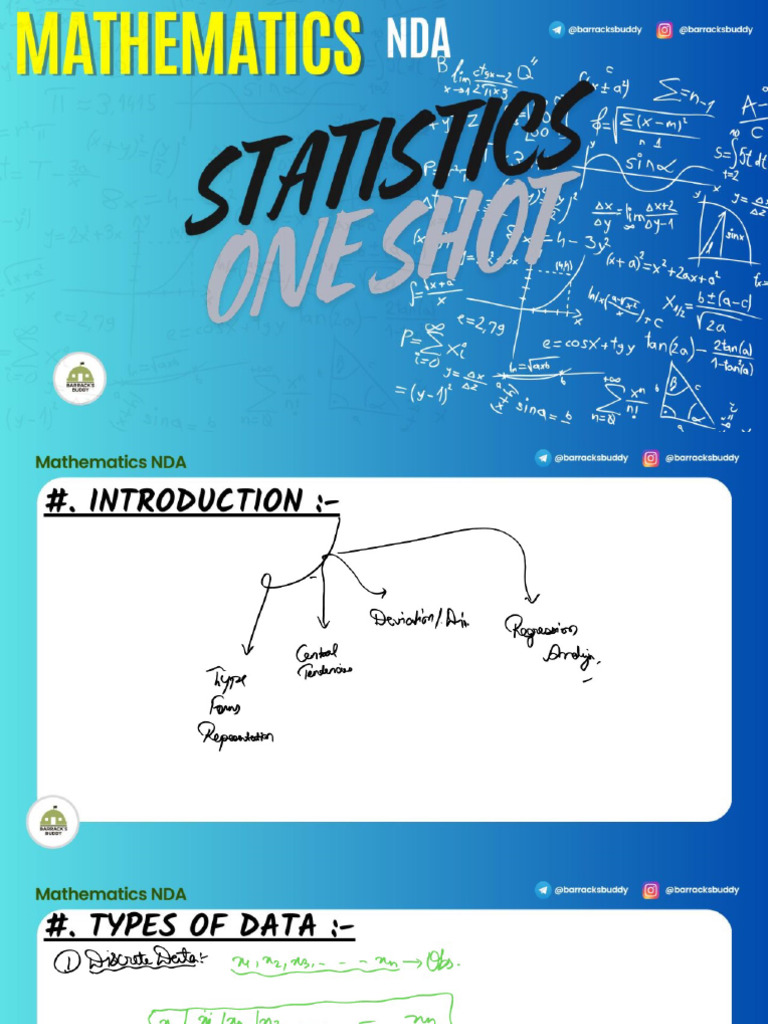 Statistics One Shot | PDF