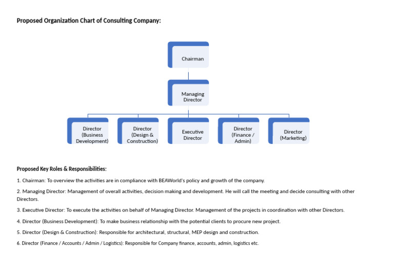 Consulting Company Org Chart Overview | PDF