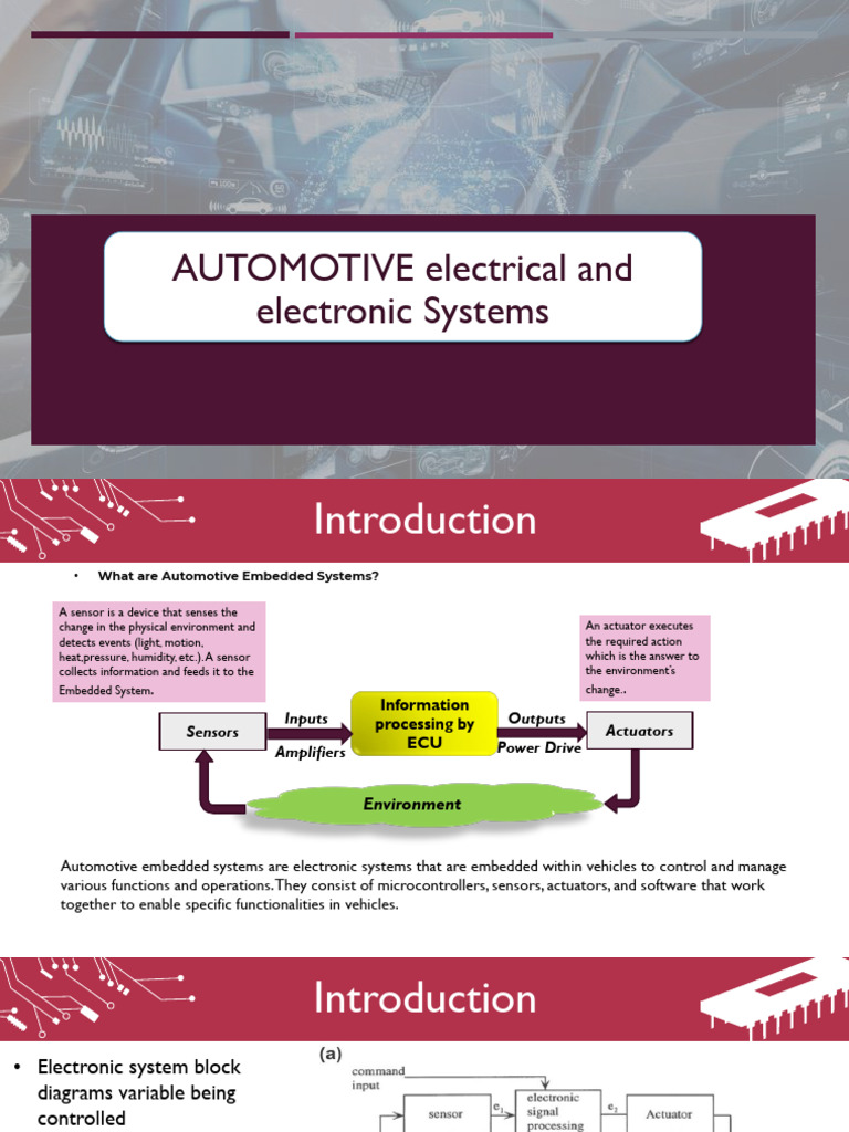 Automotive Embedded Systems Overview | PDF | Actuator | Electric Motor