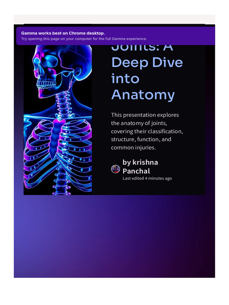 Classification of Joint Types | PDF | Joint | Musculoskeletal Disorders