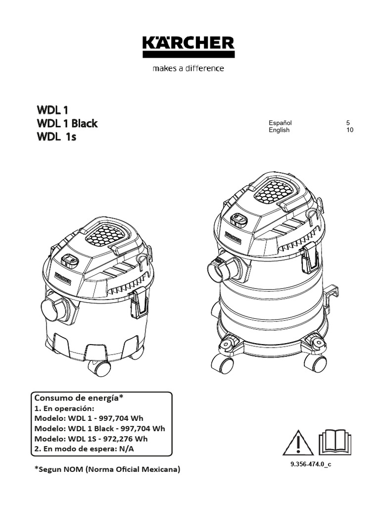 Manual de usuario Kärcher WDL 1S | PDF | Ingenieria Eléctrica ...