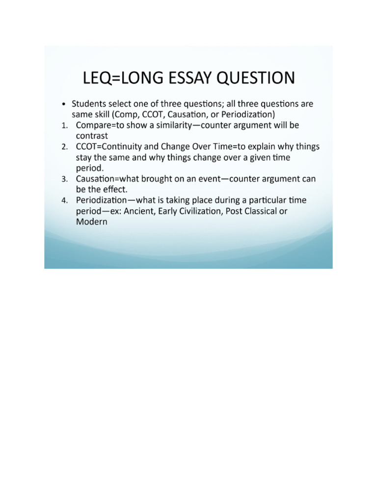 Leq Types of Essay | PDF