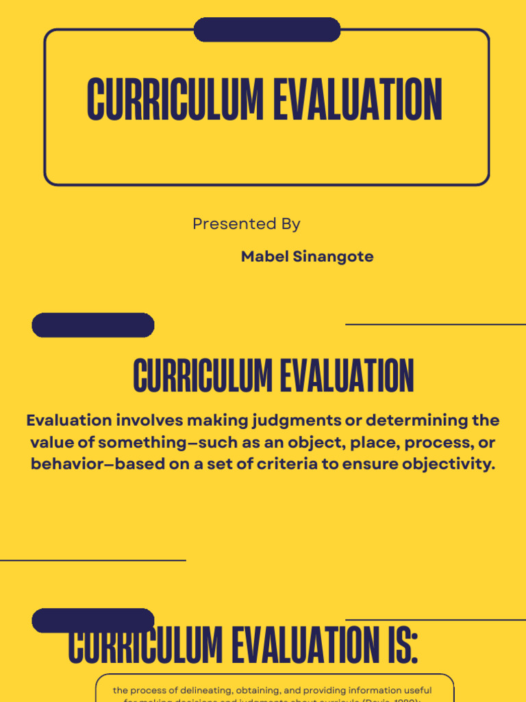 Curriculum-Evaluation 20251003 194418 0000 | PDF | Curriculum | Evaluation
