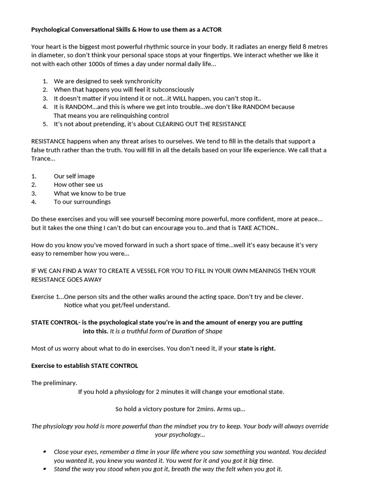 Psychological Conversational Skills | PDF | Behavioural Sciences ...