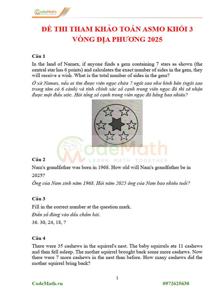 Asmo 3 VDP 2025 - Ans | PDF