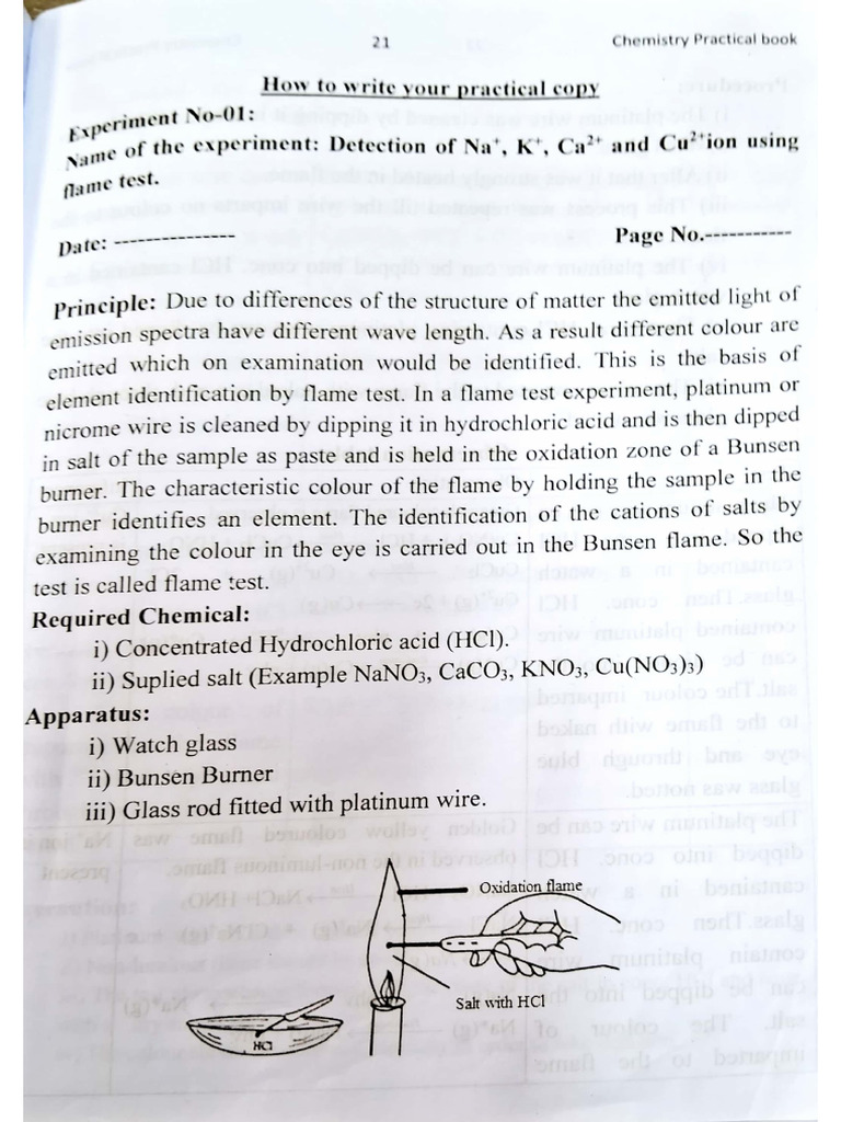 Chem - 1st - Exp 01 | PDF