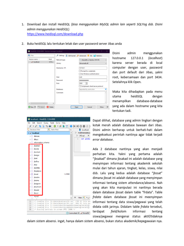 Panduan Event Scheduler MySQL Jibas | PDF