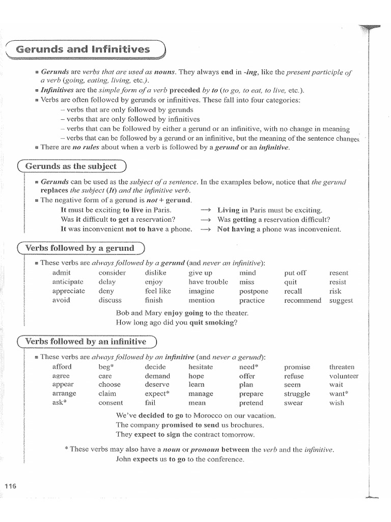 Gerunds and Infinitives | PDF