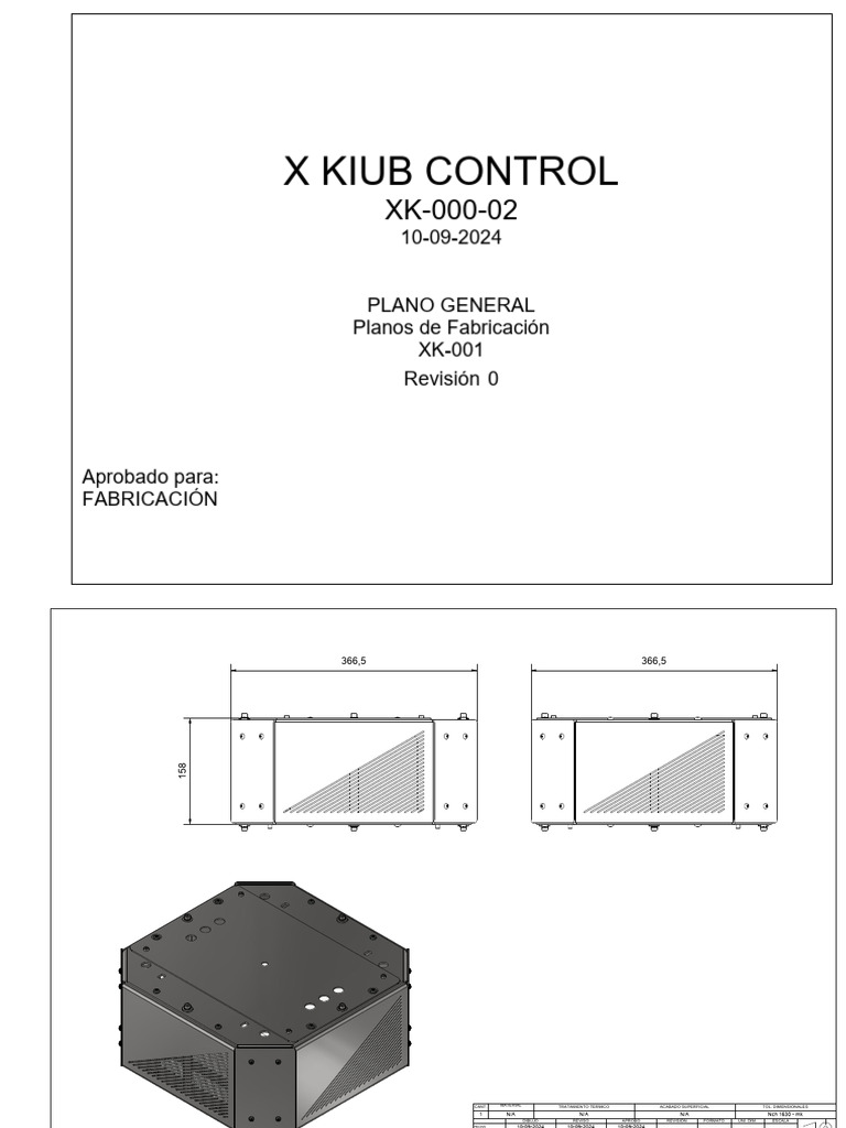 XK-000-02 - X Kiub Control - Rev.0 | PDF | Rieles | Procesos industriales