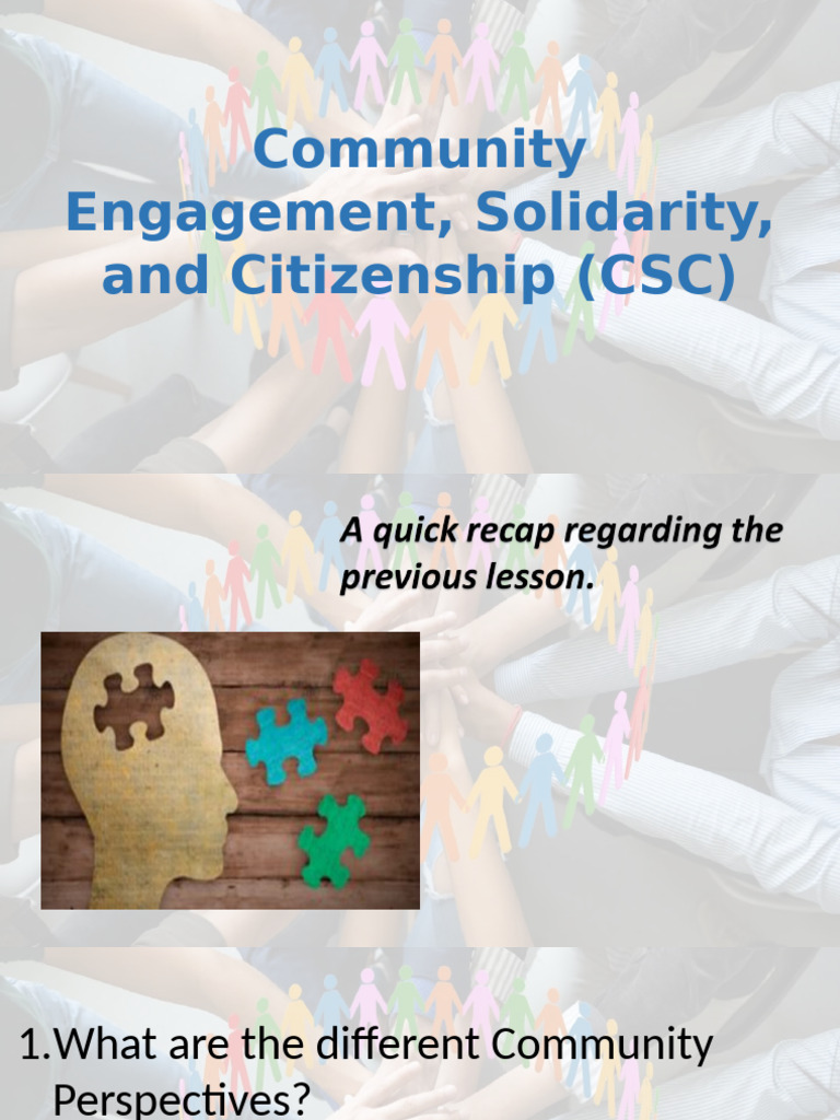 CSC Lesson 3 - Functions, Concepts and Perspectives of Community ...