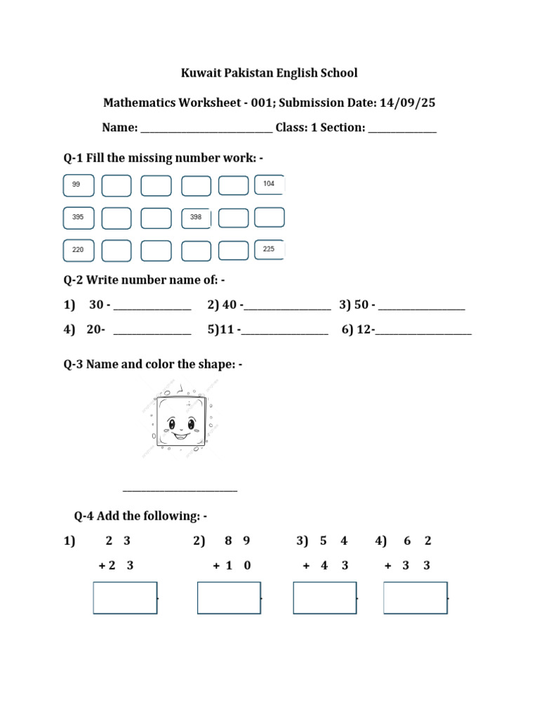 Worksheet 001 | PDF