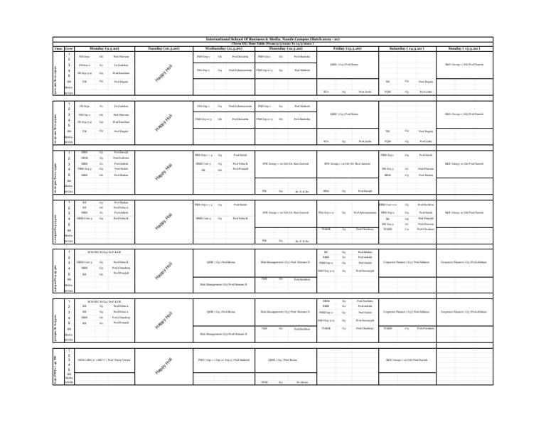 Schedule Term 3 (19-21) - Week 10 | PDF