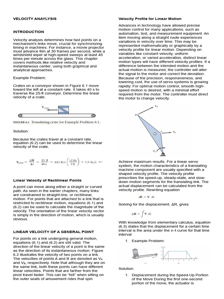 Velocity Analysis | PDF | Velocity | Angle