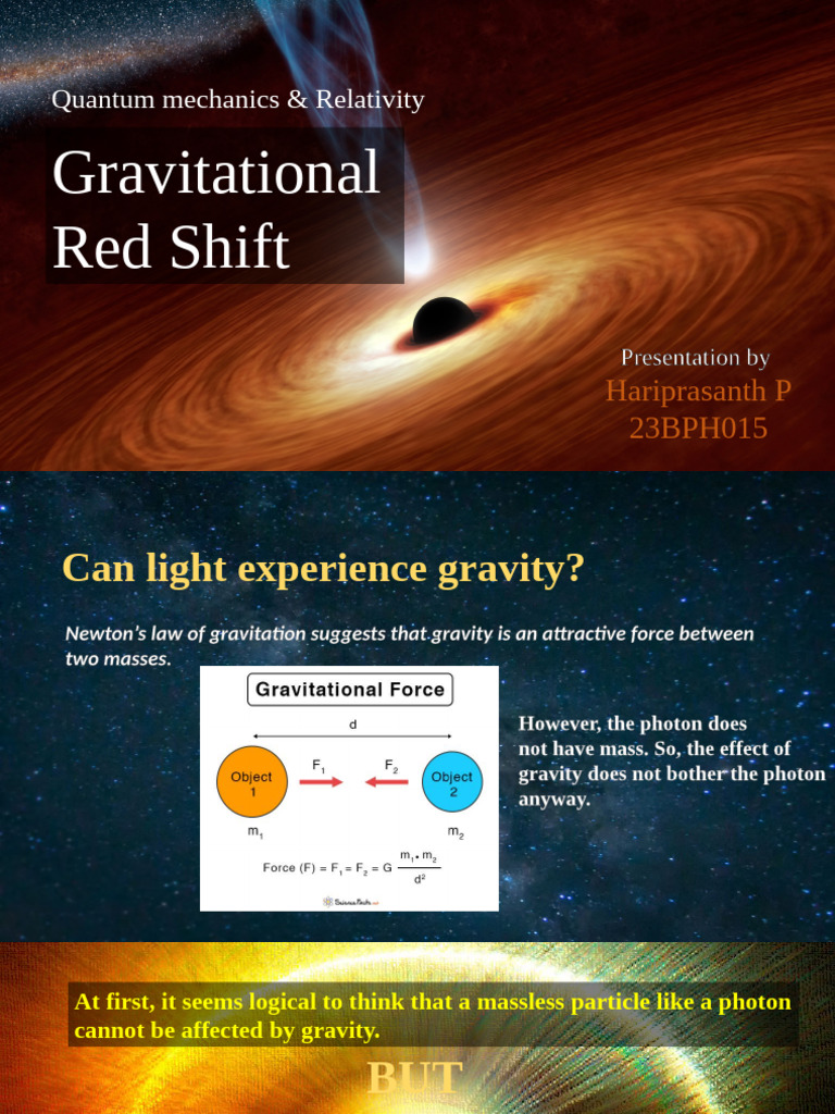 Gravitational Redshift | PDF | Mass | Gravity