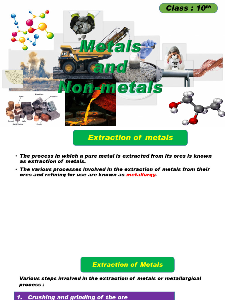Metal Extraction and Refining Processes | PDF | Ore | Aluminium