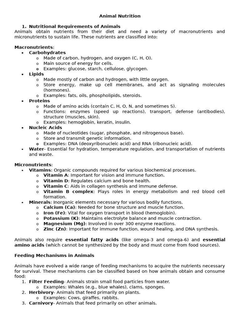 Animal-Nutrition | PDF | Nutrition | Diet & Nutrition